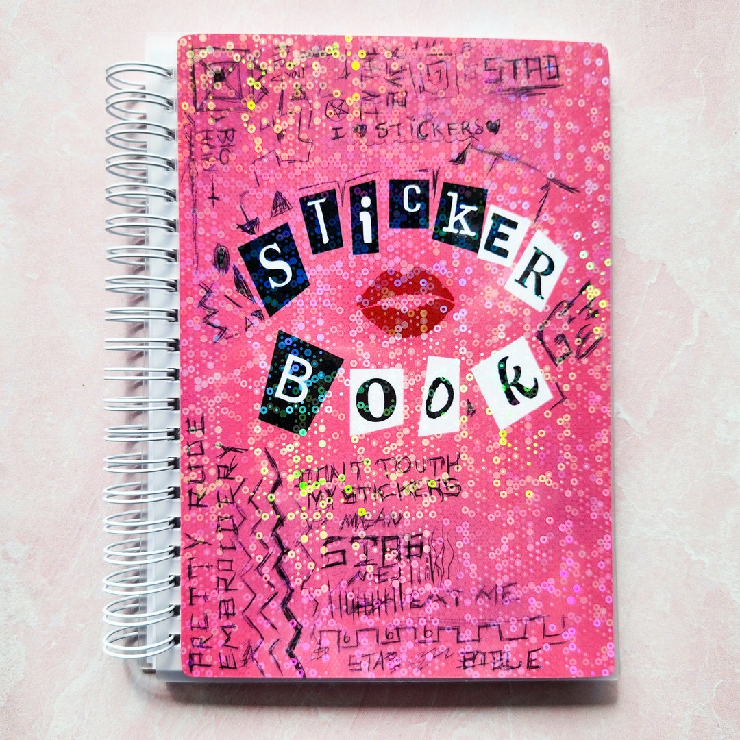 Reusable Sticker Storage Book, Holographic Mean Girls Burn Book for ...