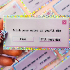 90s Error Message Holographic Sticker - Computer Pop up Sticker ...