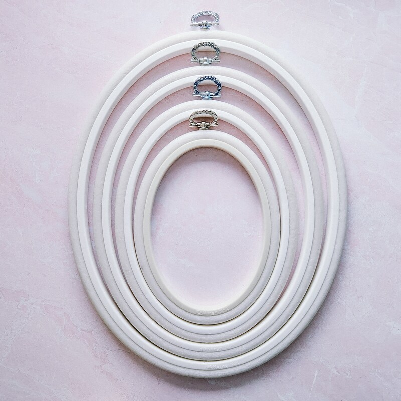 White Plastic Hoop - Etsy