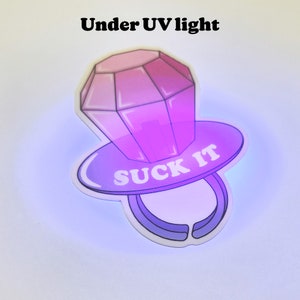 Ring Pop Sticker With Hidden UV Message - Waterproof and Weatherproof ...
