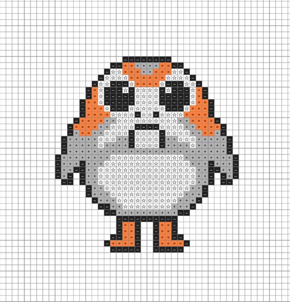 Sewing & Needlecraft Porg Inspired Cross Stitch Pattern Sewing & Fiber ...
