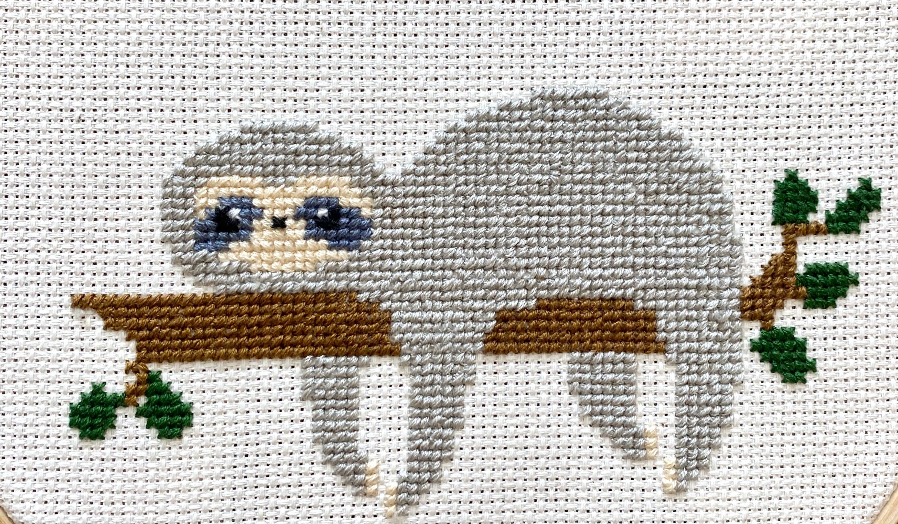 Sloth Cross Stitch Pattern - Etsy
