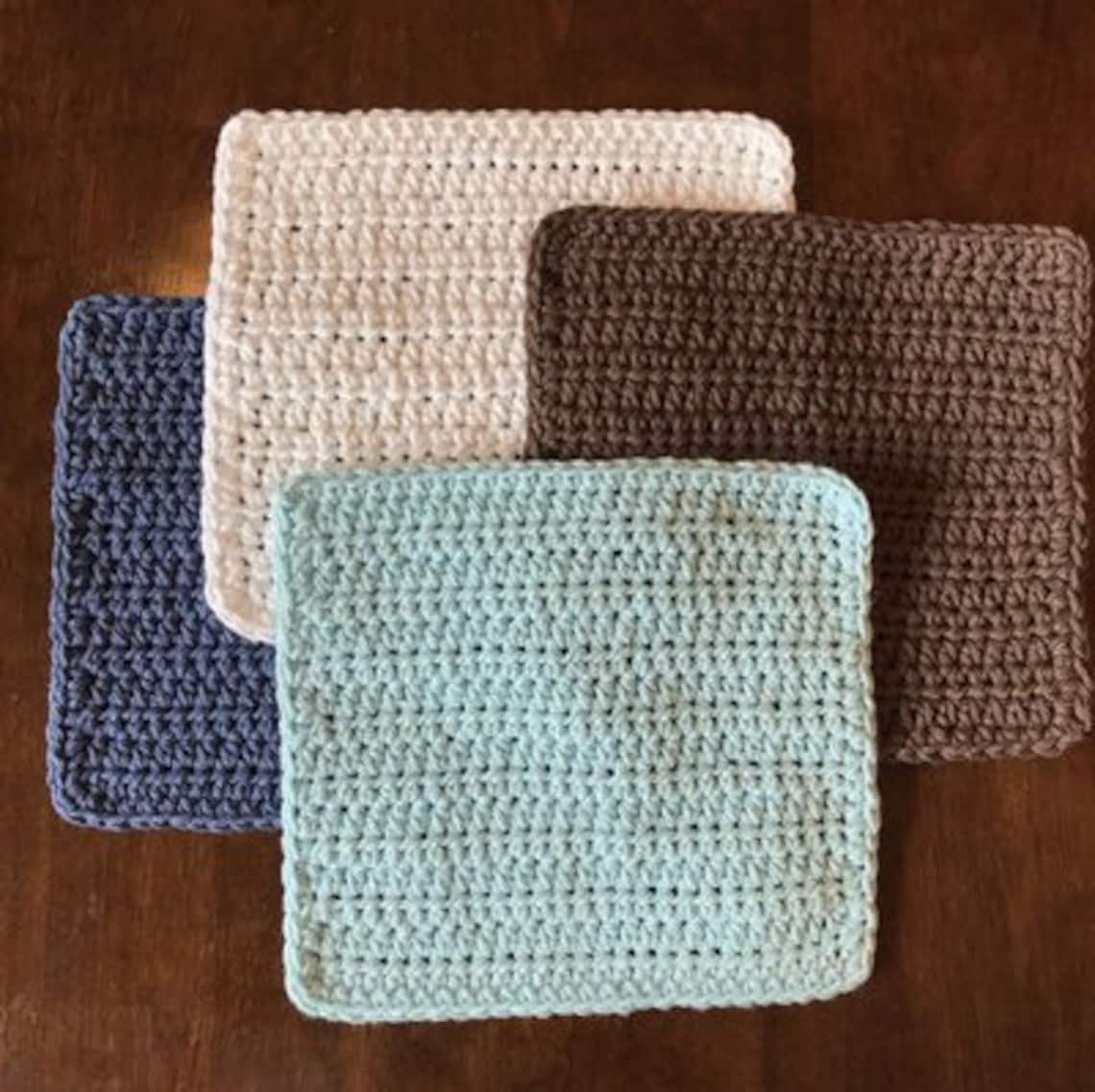 Simple Beginner Crochet Dishcloth Pattern - Etsy