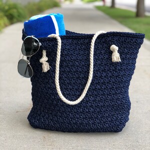 Crochet Beach/pool Bag Pattern - Etsy