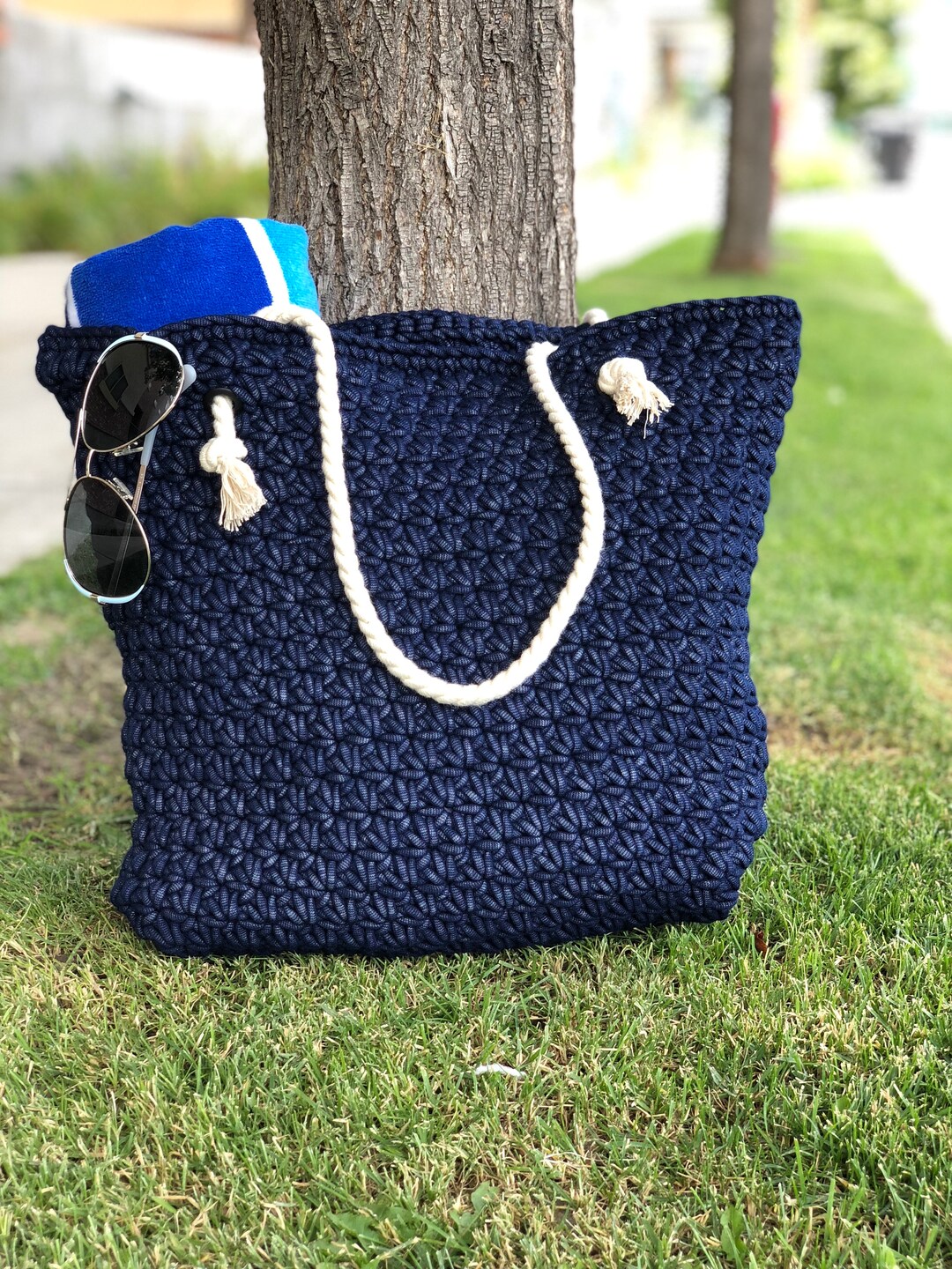 Crochet Beach/pool Bag Pattern - Etsy
