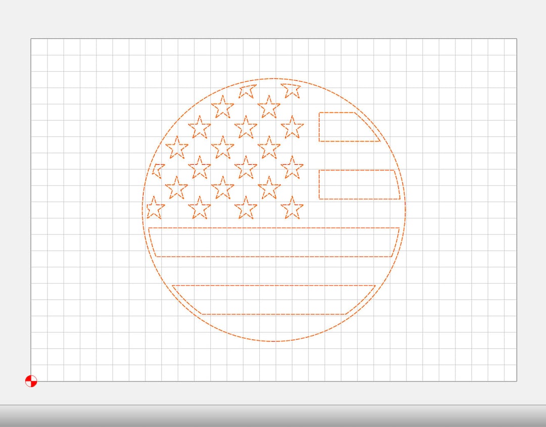 Round American Flag SVG - Etsy