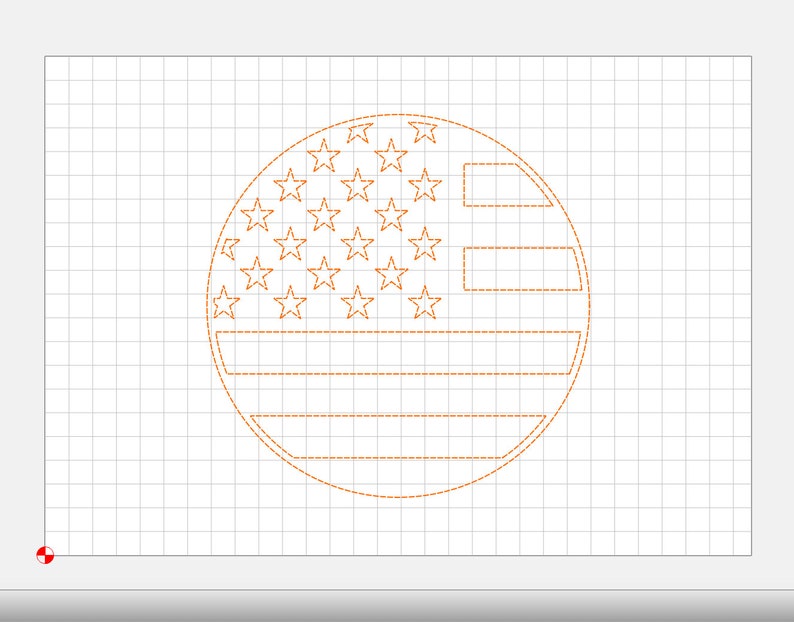 Round American Flag SVG - Etsy