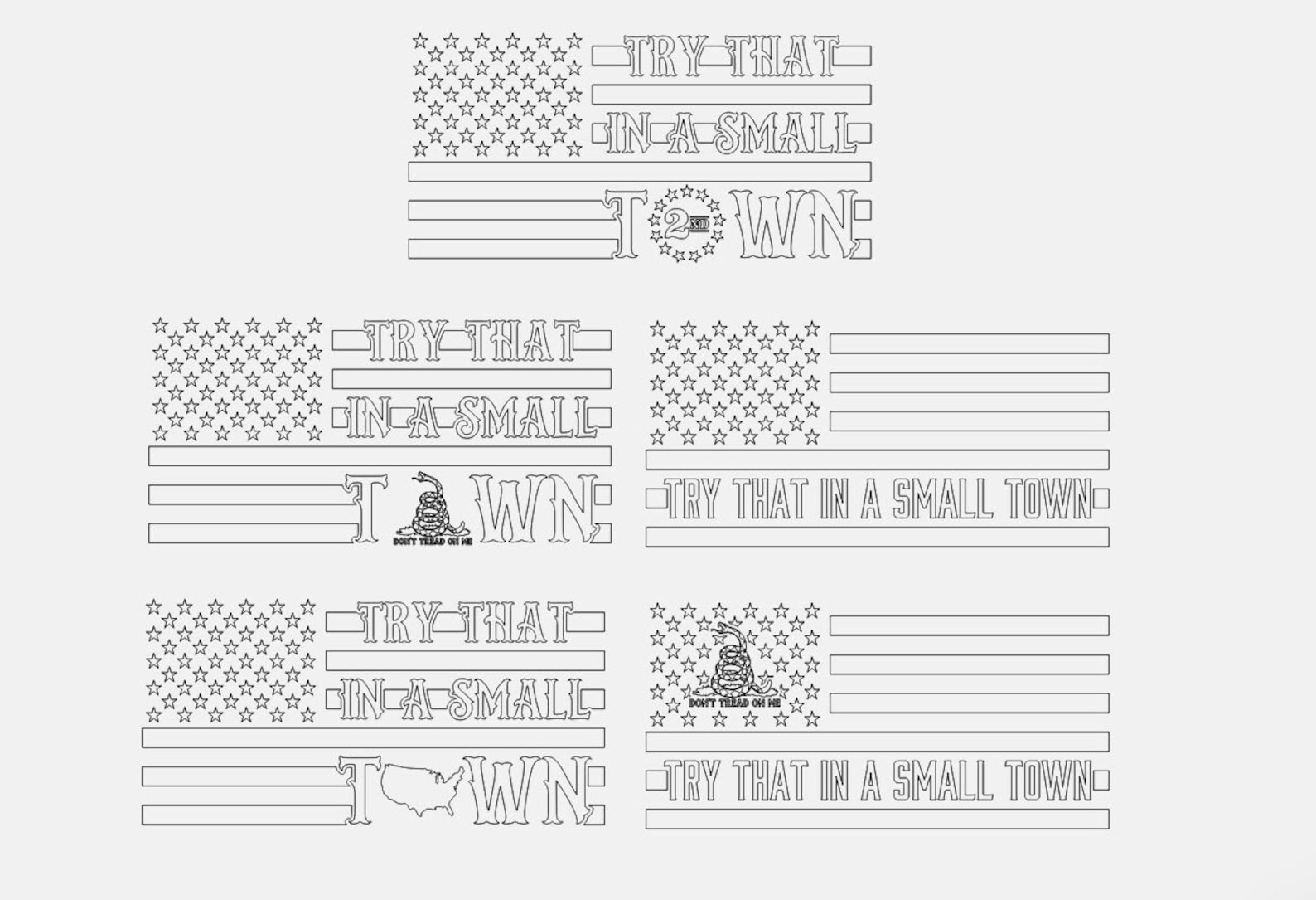 Try That in A Small Town Flag SVG (bundle #3) - Etsy