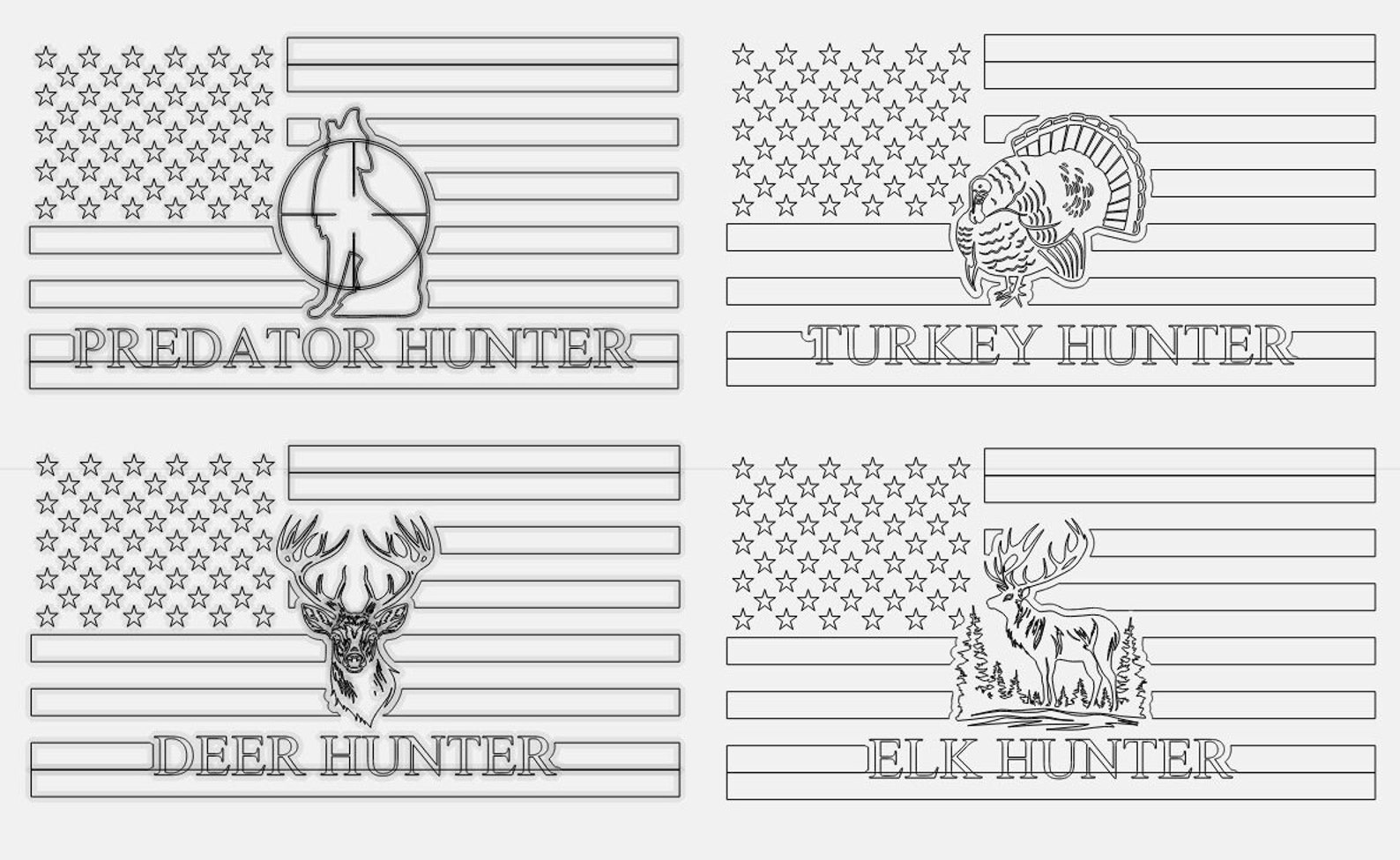 Hunting Flags Svgs | Deer Hunter | Elk Hunter | Turkey Hunter ...
