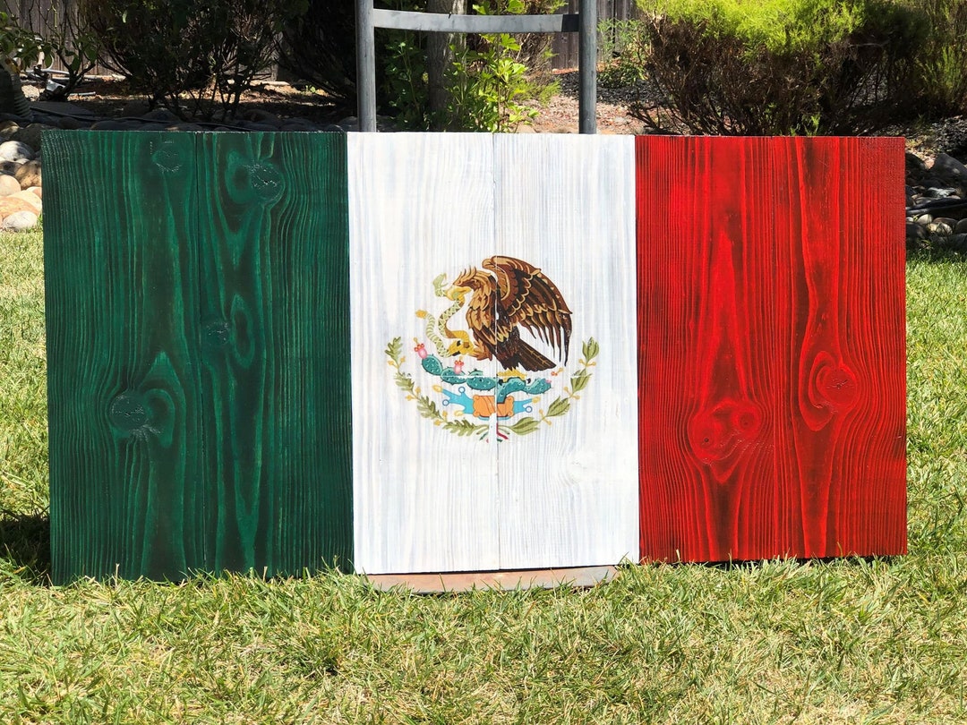Rustic Mexican Flag - Etsy