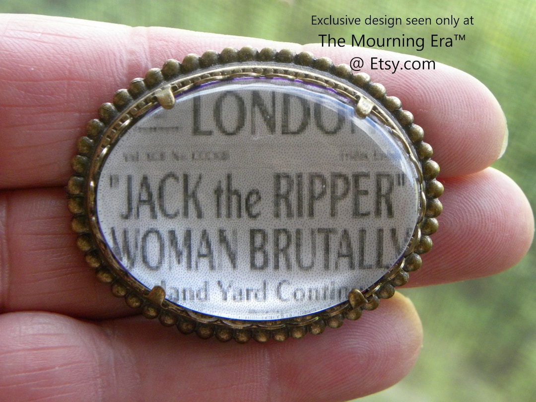 Jack the Ripper Newspaper Headline Brooch, London Whitechapel Murders ...