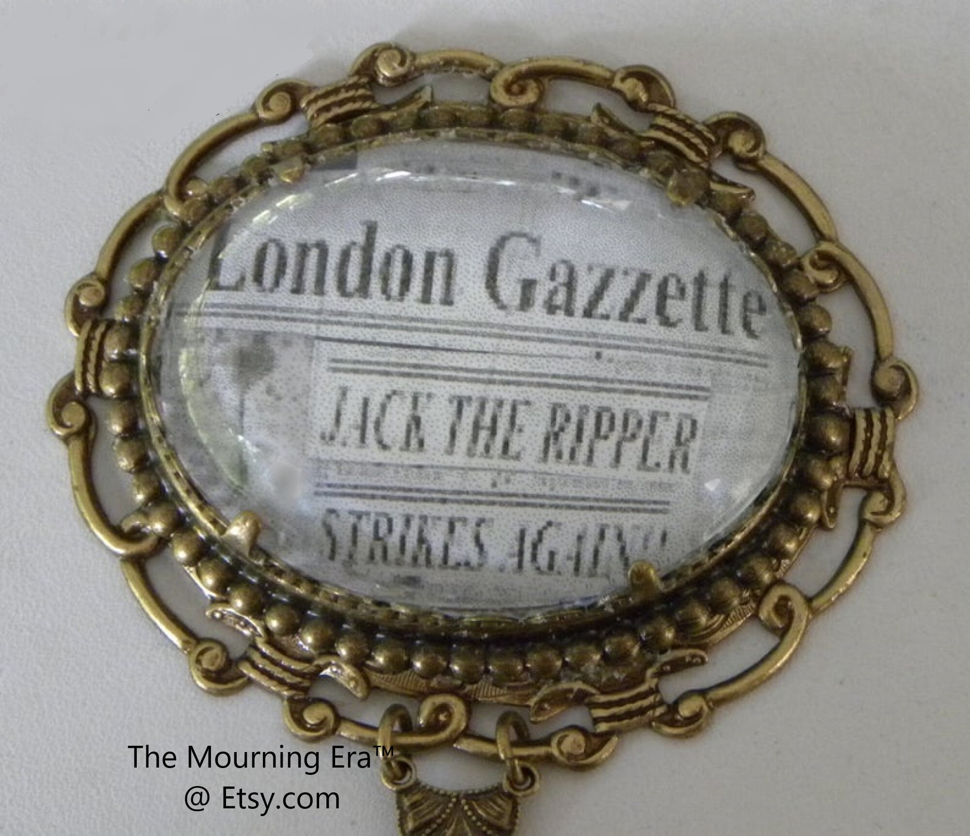 Jack the Ripper Gothic Brooch Whitechapel Murders Unsolved Crimes ...