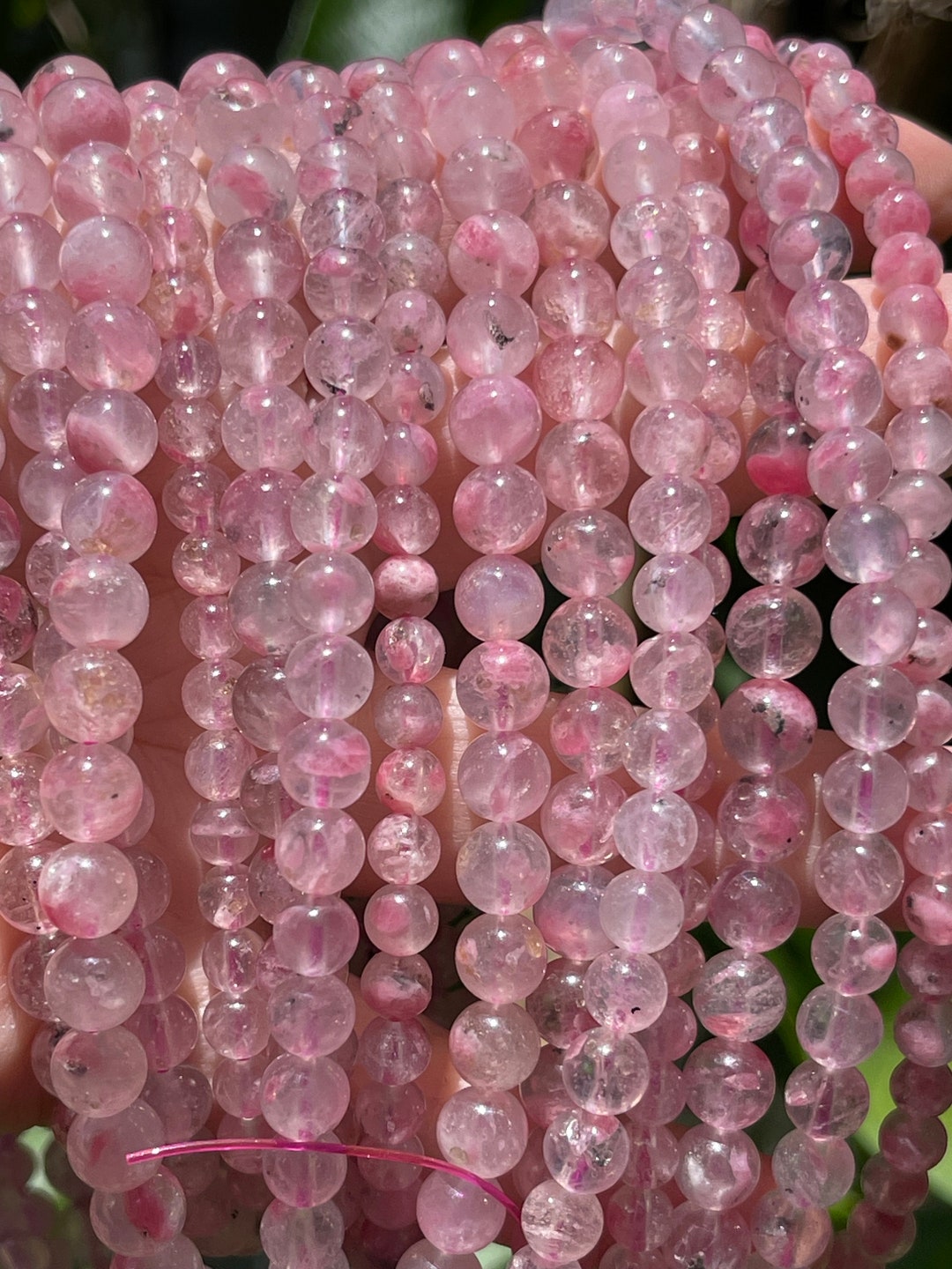 Triple Layer Ice Sakura Rain Natural Ice Rhodonite Cherry Blossom ...