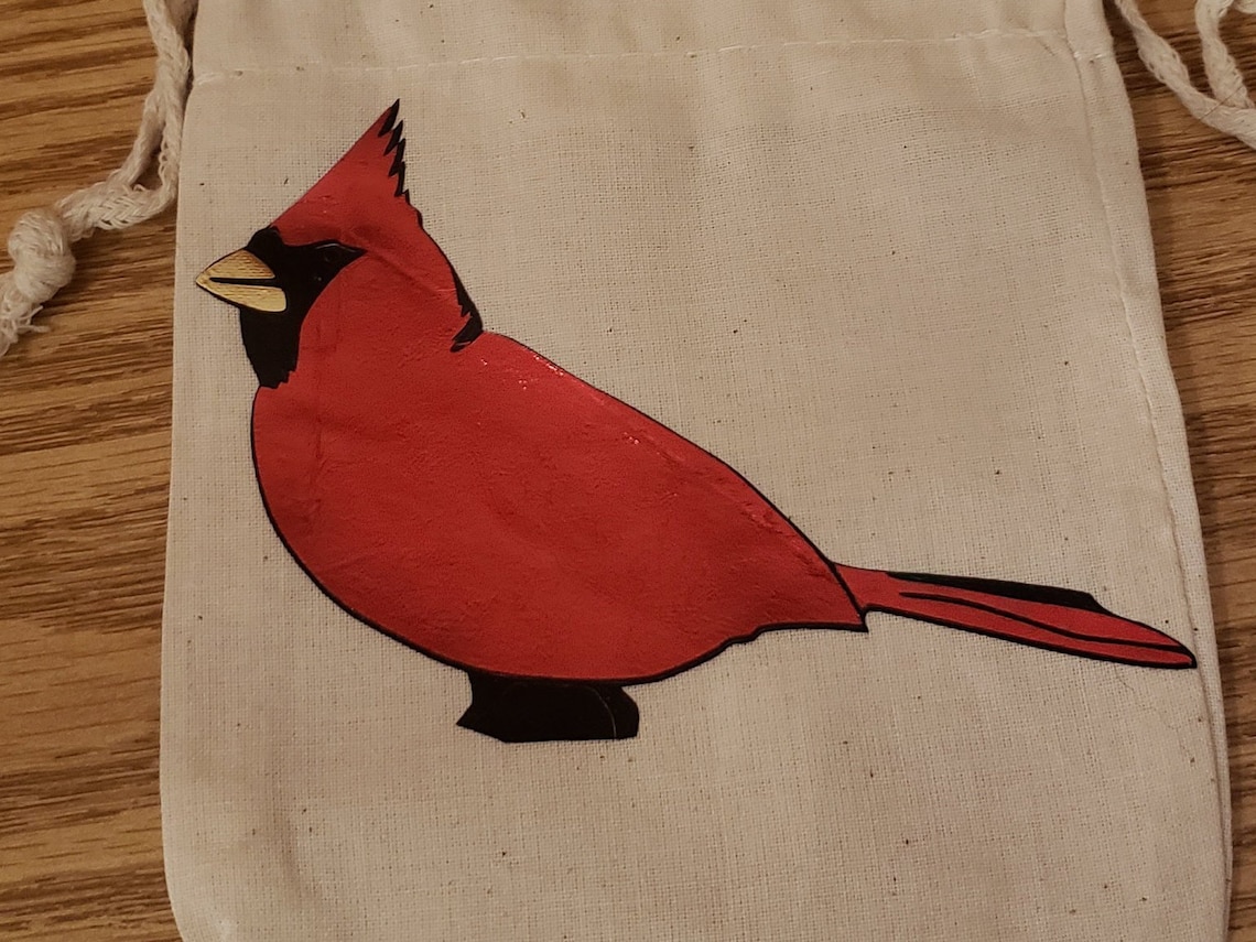 Cardinal Drawstring Bag - Etsy