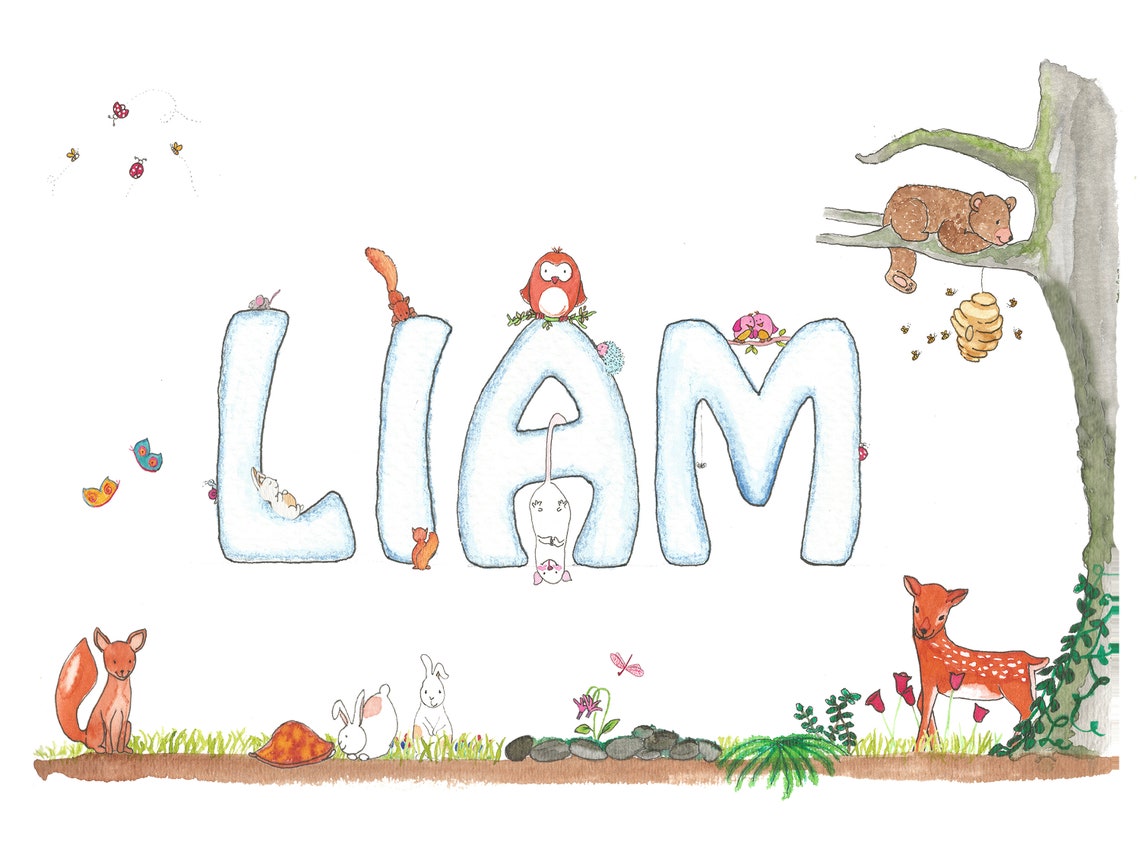 Baby Name Sign for Nursery Personalised Painting Child Room - Etsy
