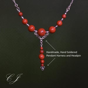 Bold and Beautiful: Handmade Red Statement Necklace and Earring Set for ...