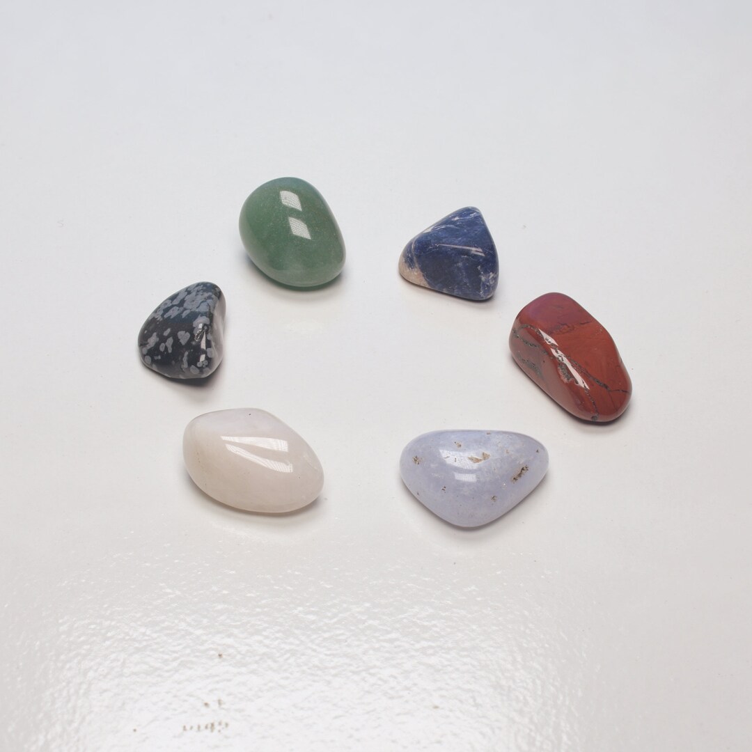 Polished Gemstone Board Game Pieces, Unique Stone Set of 6 - Etsy