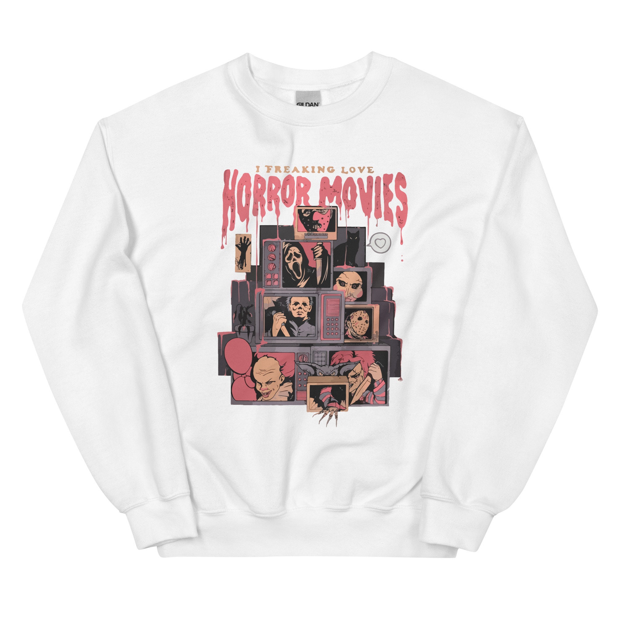 Halloween Sweater Retro Horror Movies Sweater Comfort Colors Vintage ...