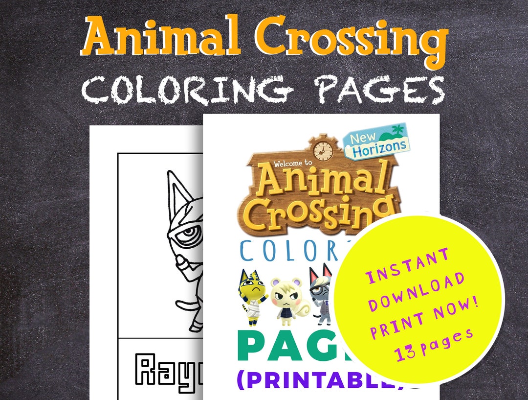 Animal Crossing Coloring Book | Hand-drawn ACNH Characters (PDF ...