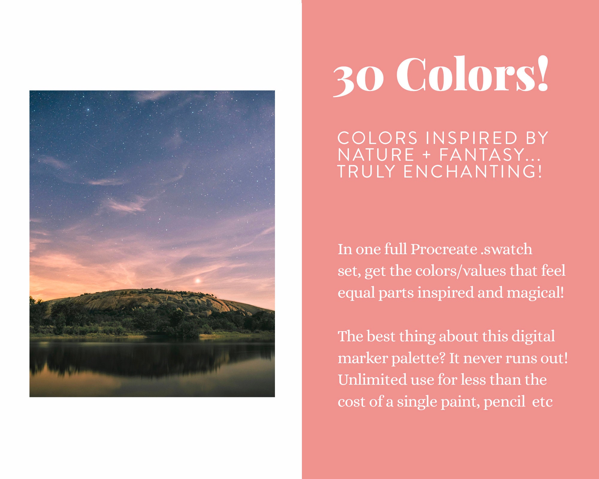Procreate Color Palette Enchanted: 30 Curated Fantasy Colors - Etsy
