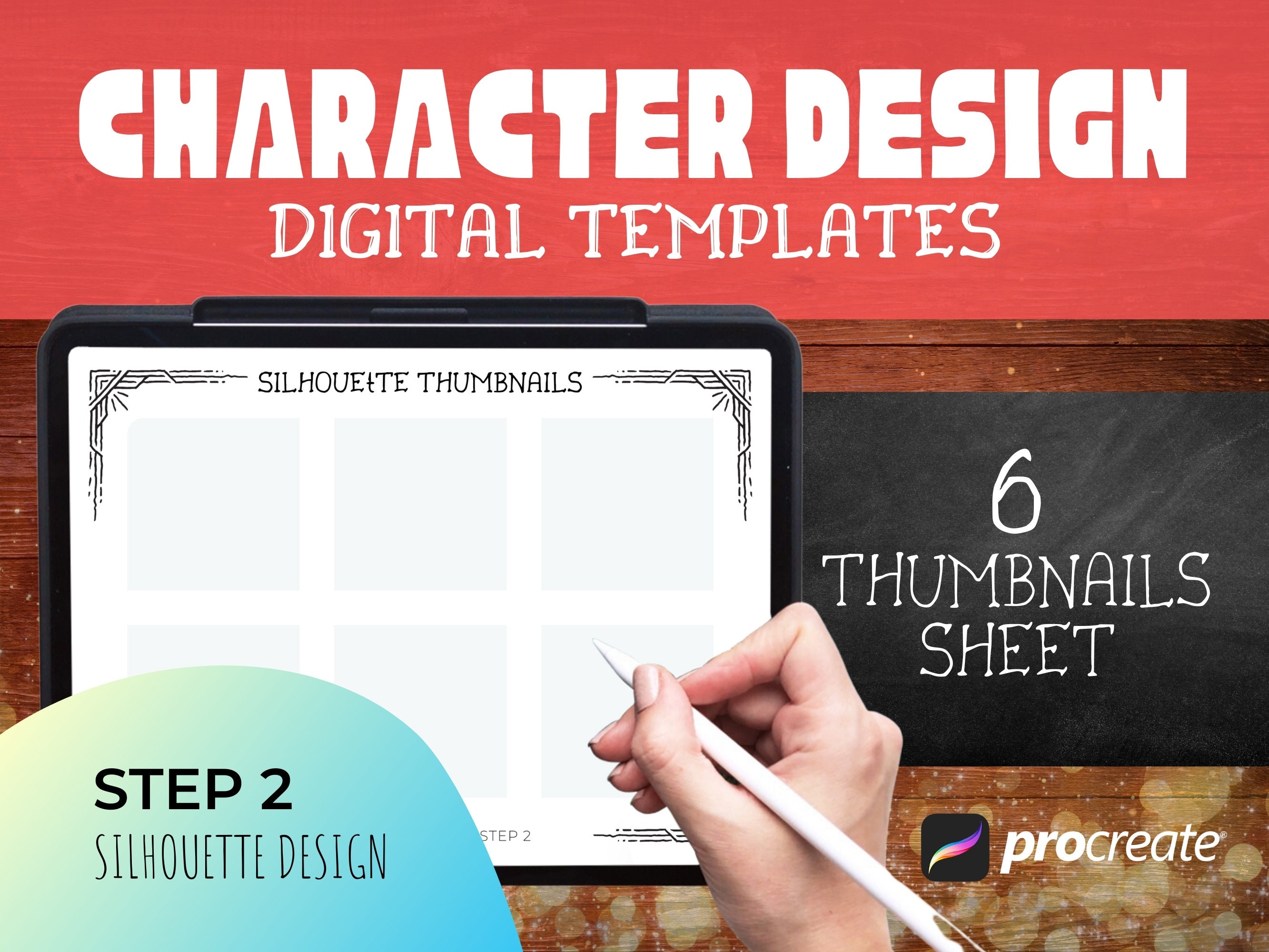 Character Design Templates for Procreate Downloadable Thumbnail Sheets ...