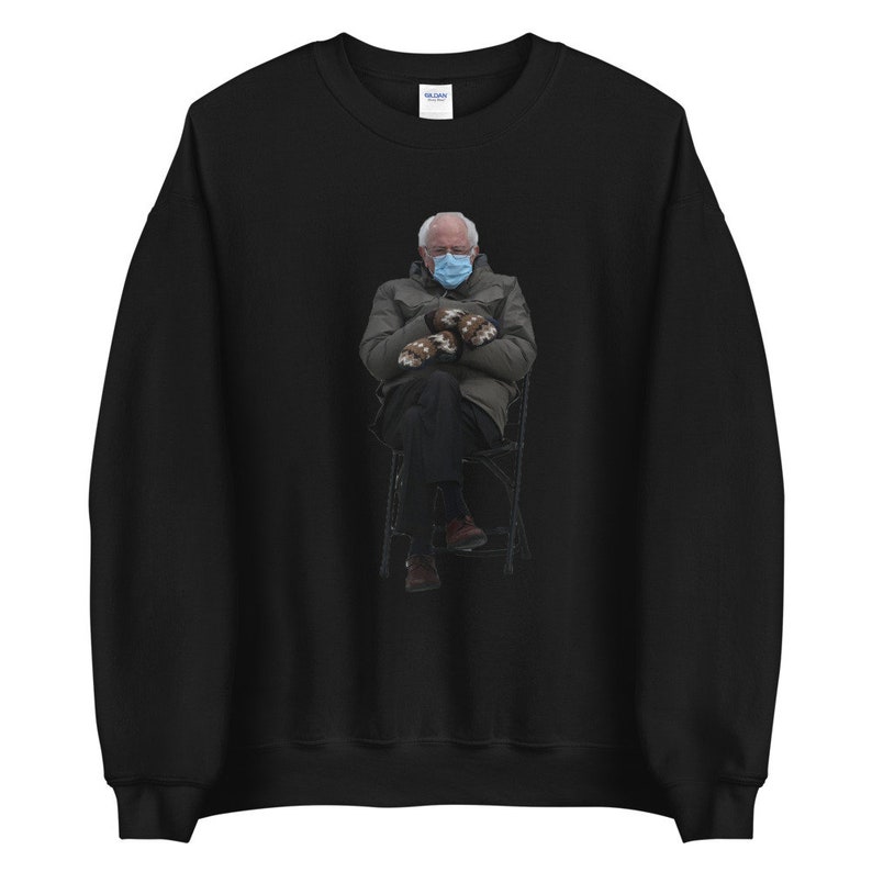 Cold Bernie Sanders Crewneck Sweatshirt | Bernie's Mittens Sweater ...