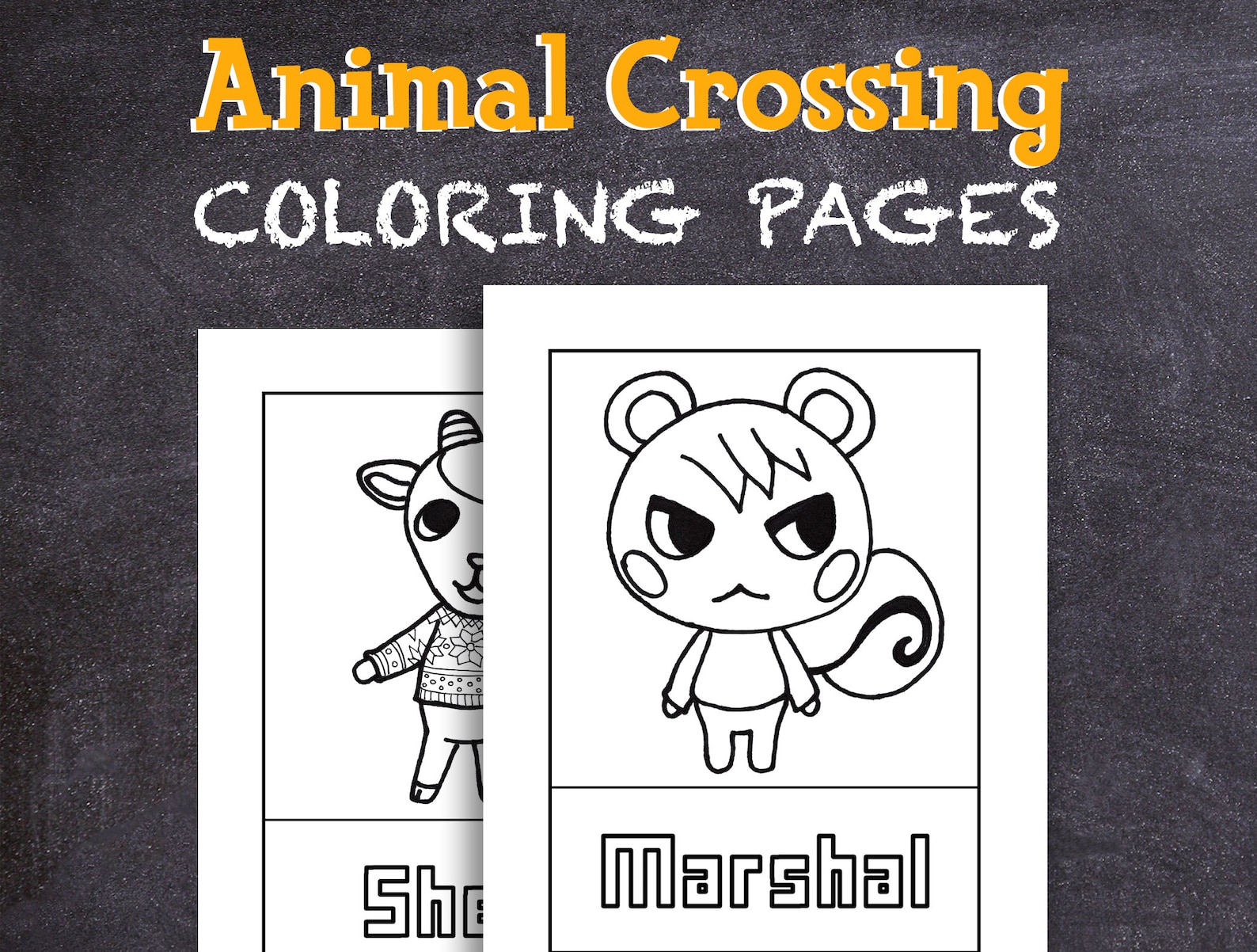 Animal Crossing Coloring Book | Hand-drawn ACNH Characters (PDF ...