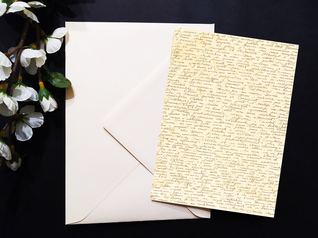 Jane Austen Card, Old Handwriting Car, Card Script Ephemera, Birthday ...