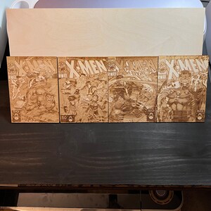 Marvel X-men Laser Engraved Comic Book Cover Art Set of 4 - Etsy