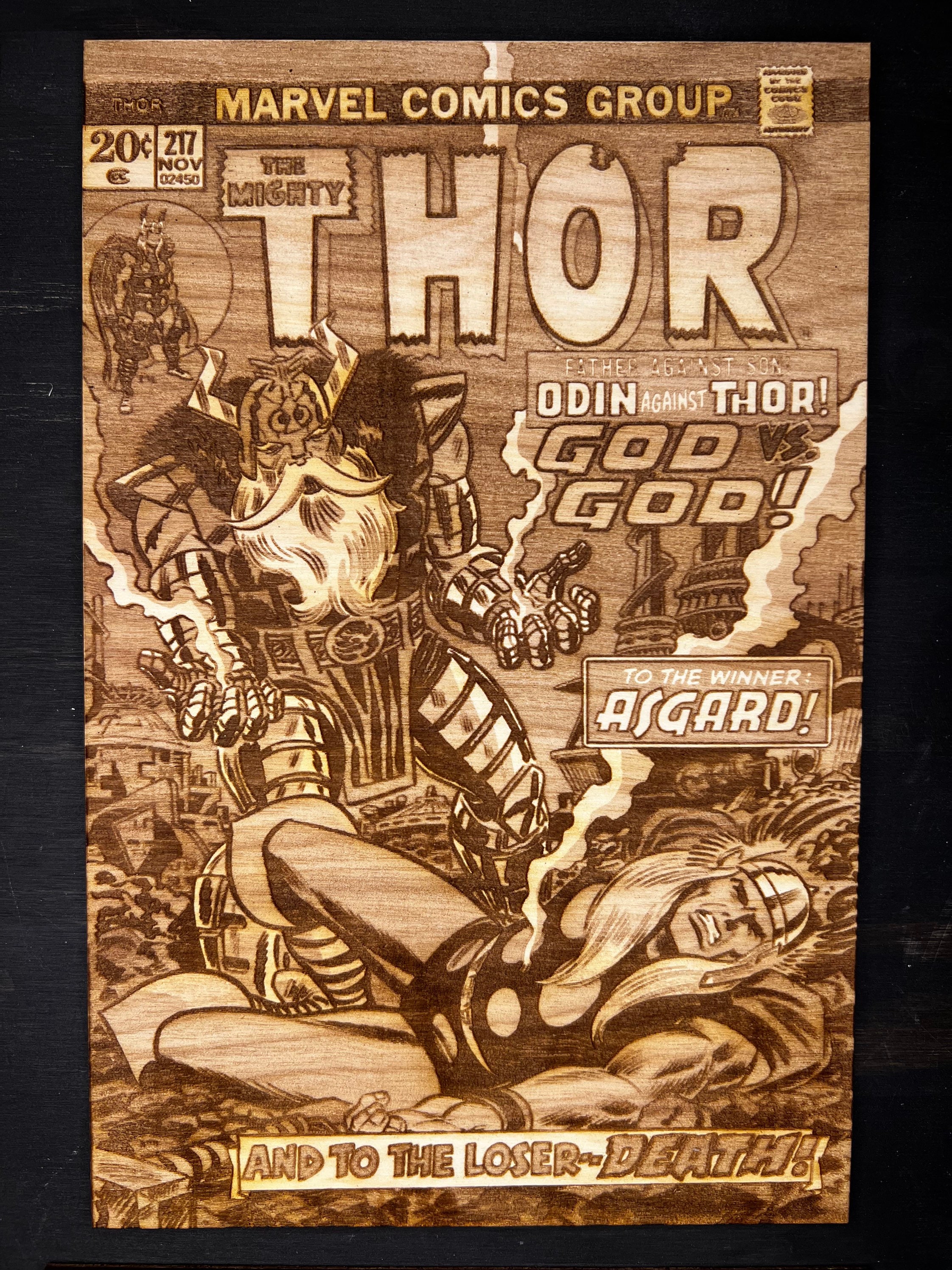 Thor Laser Engraved Comic Book Cover - Etsy
