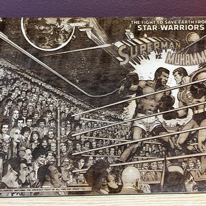 Superman VS Muhammad Ali Cover Art Large 11” X 7.5” Laser Engraved - Etsy