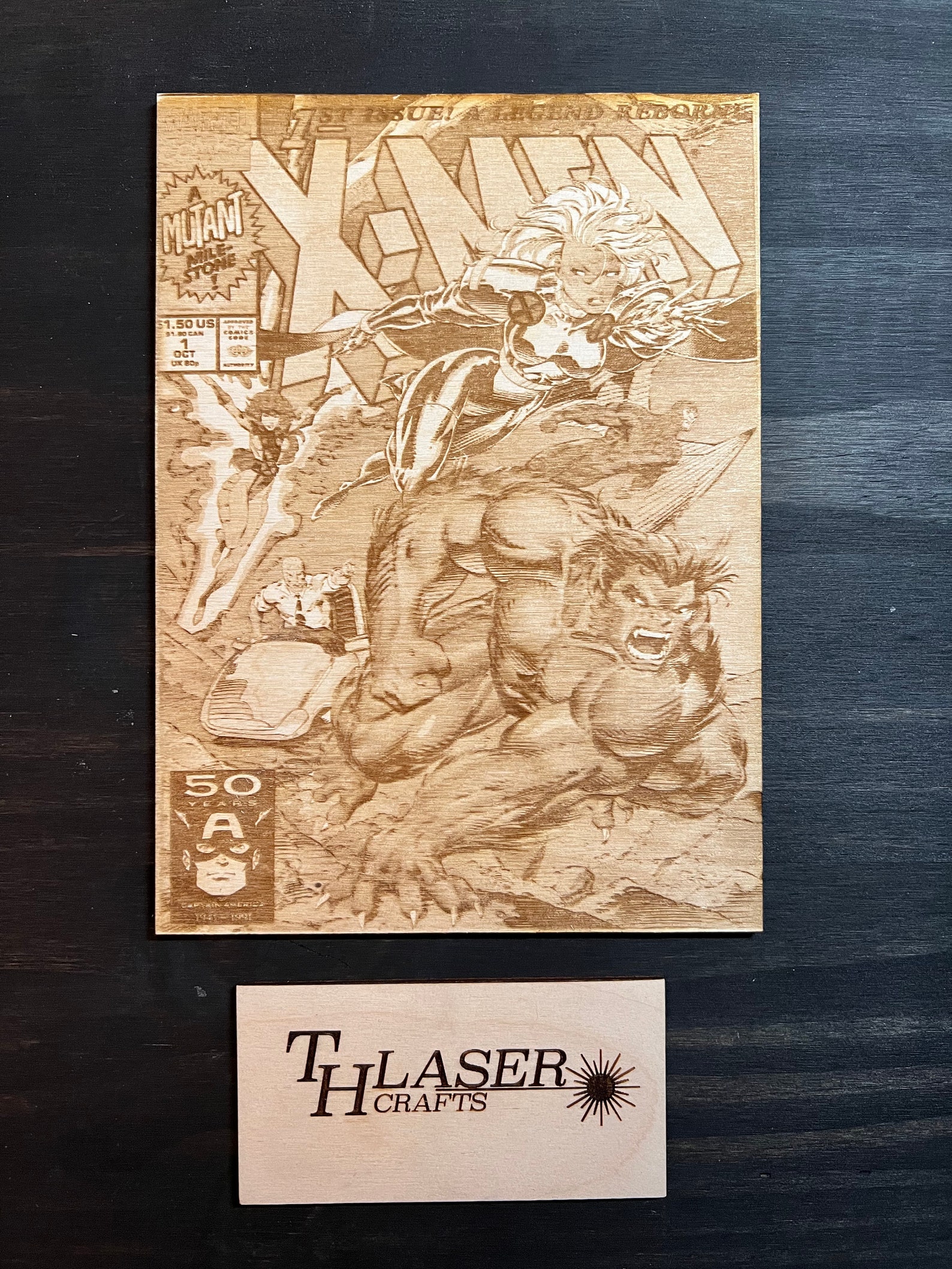 Marvel X-men Laser Engraved Comic Book Cover Art Set of 4 - Etsy