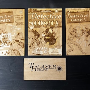 Batman Laser Engraved Classic Comic Covers - Etsy