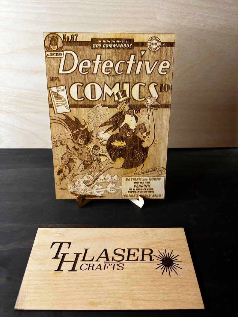 Batman Laser Engraved Classic Comic Covers - Etsy