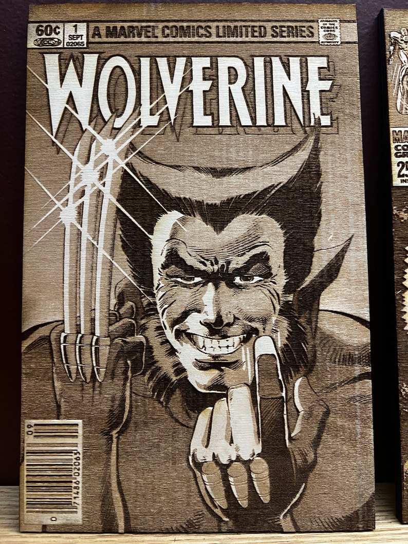 Laser Engraved Wooden Comic Book Covers: Silver Surfer, Hulk, Wolverine ...