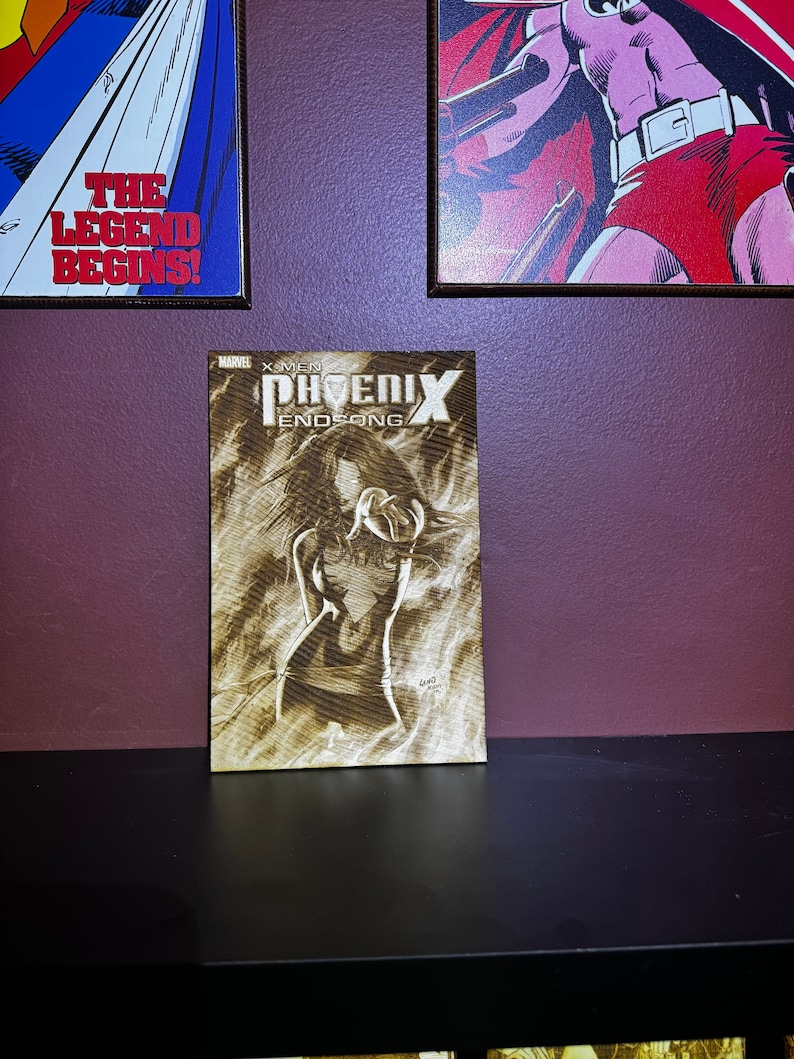 X-men Phoenix Comic Book Cover: Laser Engraved Wooden Art - Etsy