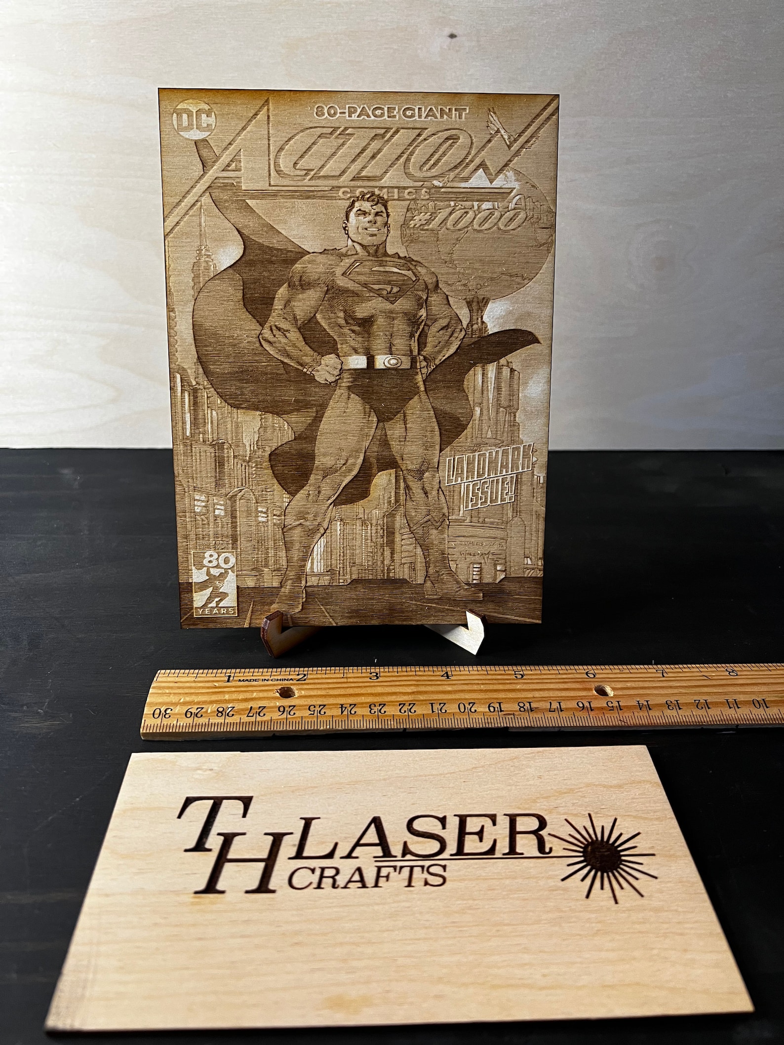 Superman Laser Engraved Comic Cover - Etsy