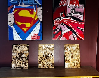 Marvel X-men Laser Engraved Comic Book Cover Art Set of 4 - Etsy