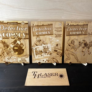 Batman Laser Engraved Classic Comic Covers - Etsy