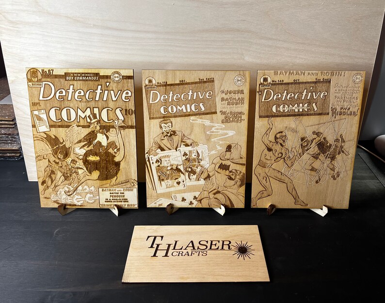 Batman Laser Engraved Classic Comic Covers - Etsy