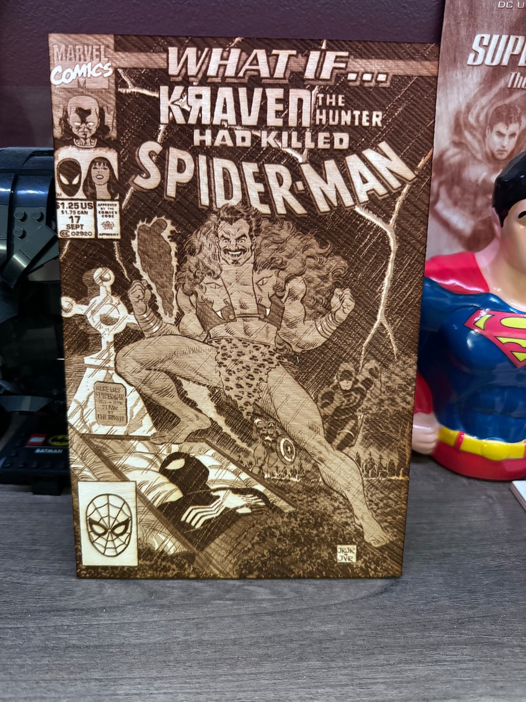 Kraven the Hunter: Laser Engraved Wooden Comic Book Art - Etsy