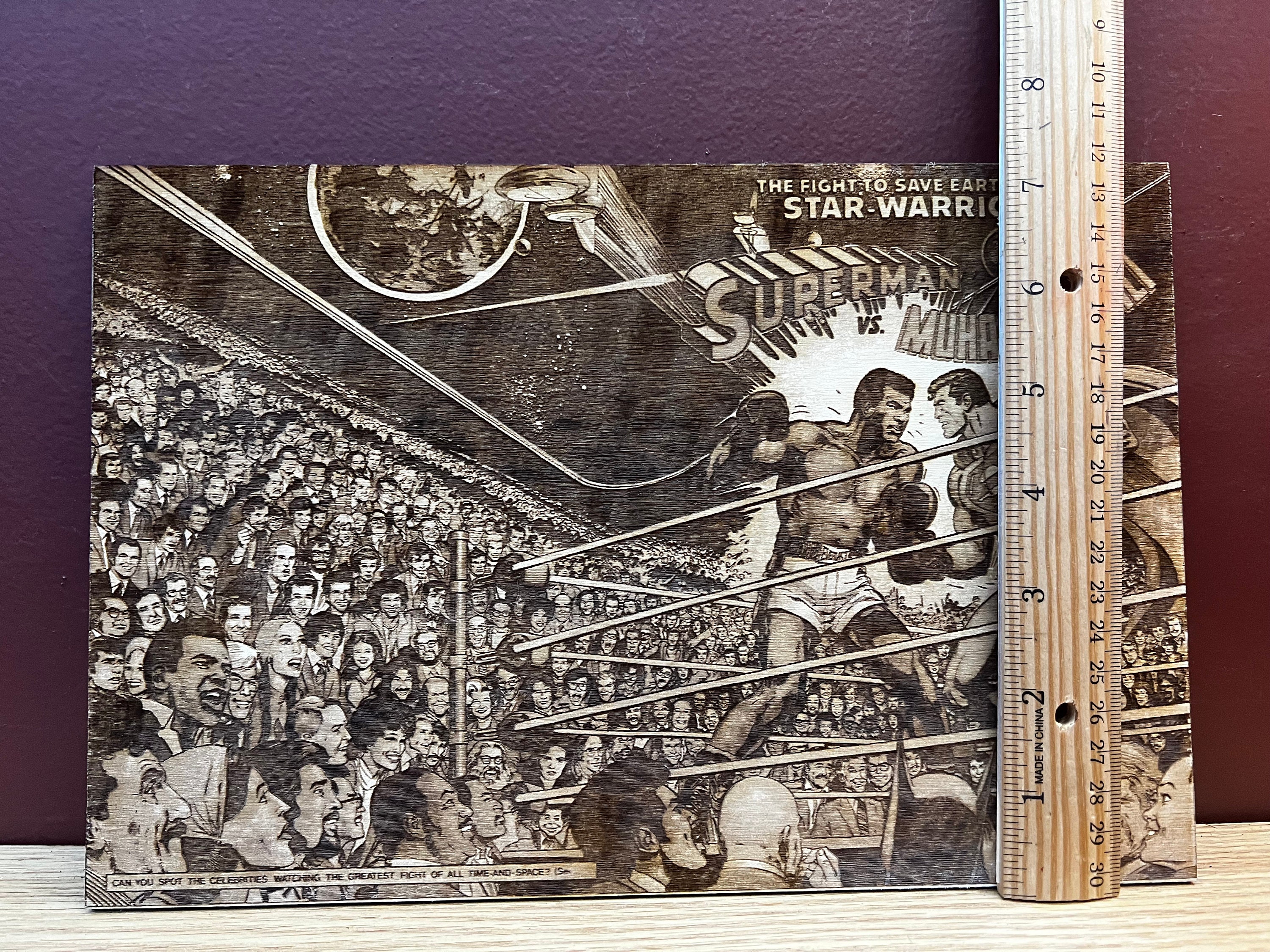 Superman VS Muhammad Ali Cover Art Large 11 X 7.5 Laser - Etsy
