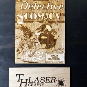 Batman Laser Engraved Classic Comic Covers - Etsy