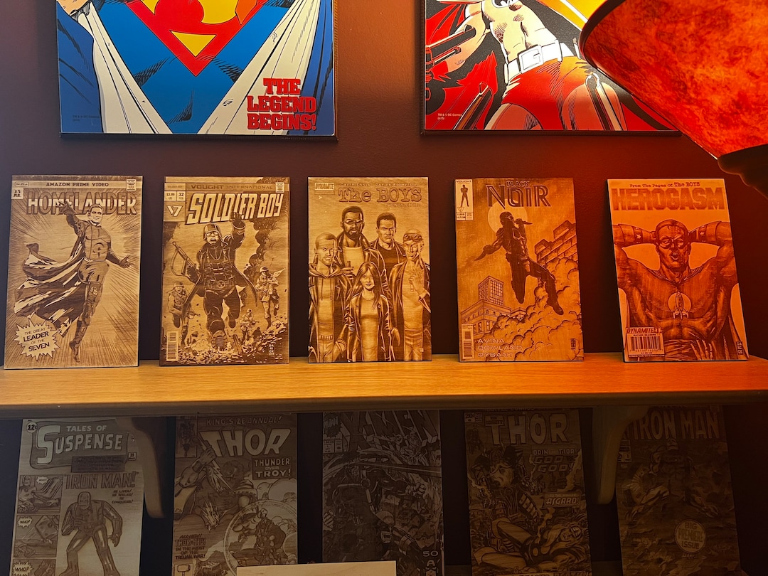 The Boys Laser Engraved Comic Book Cover Art Set of 5 - Etsy