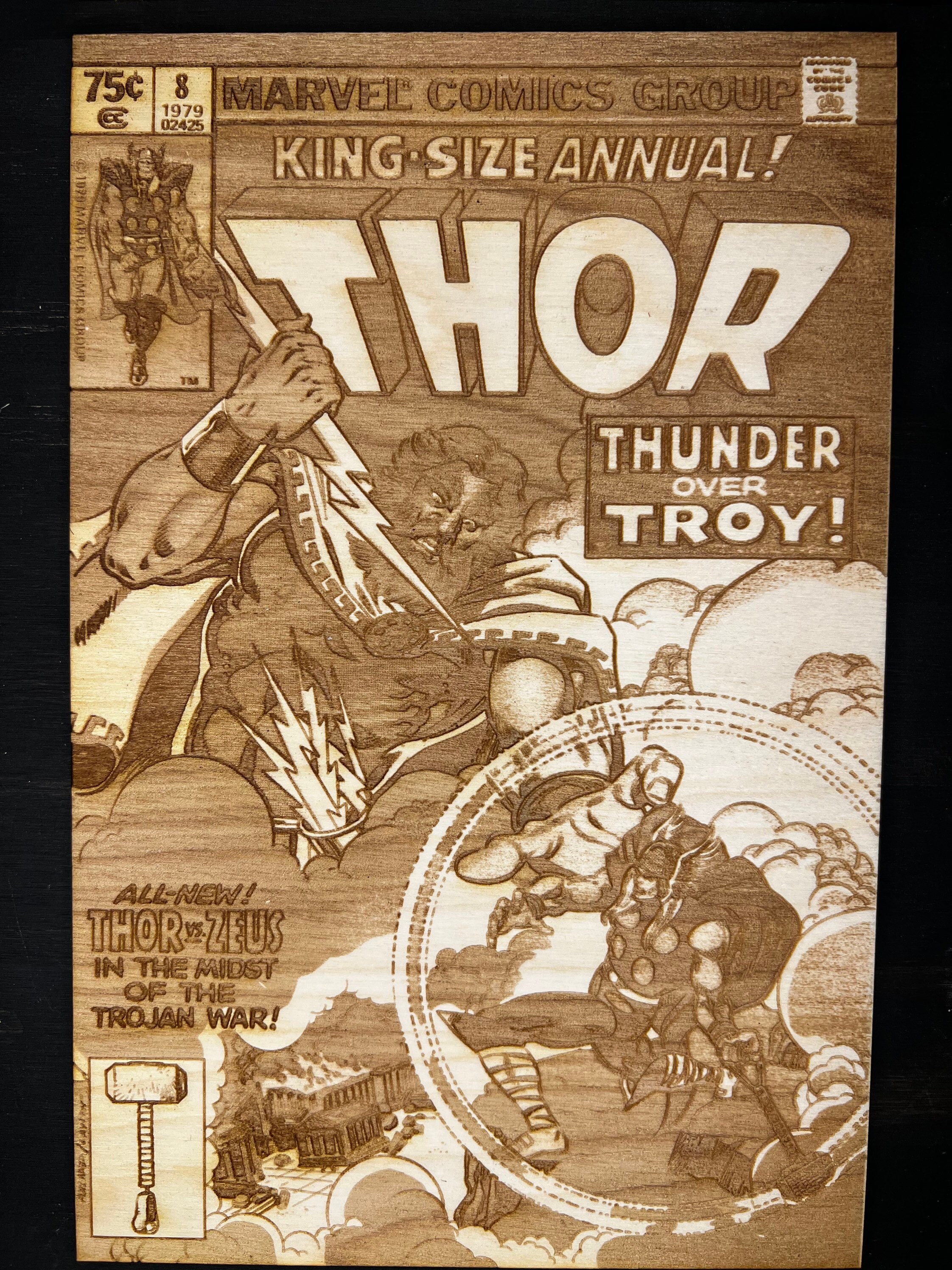 Thor Laser Engraved Comic Book Cover - Etsy