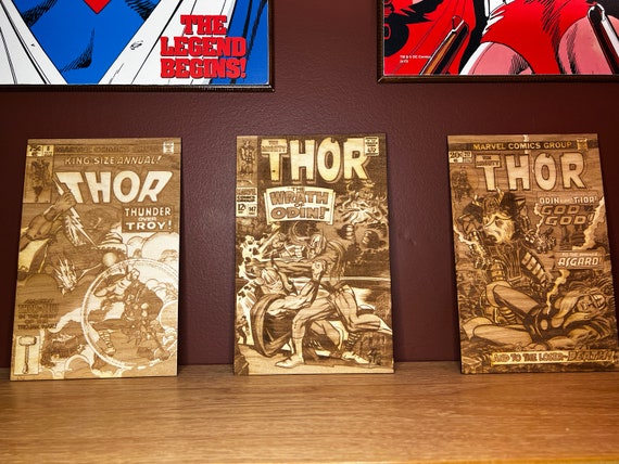 Thor Laser Engraved Comic Book Cover - Etsy