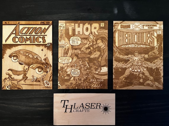 Laser Engraved Comic Book Cover Art | Etsy