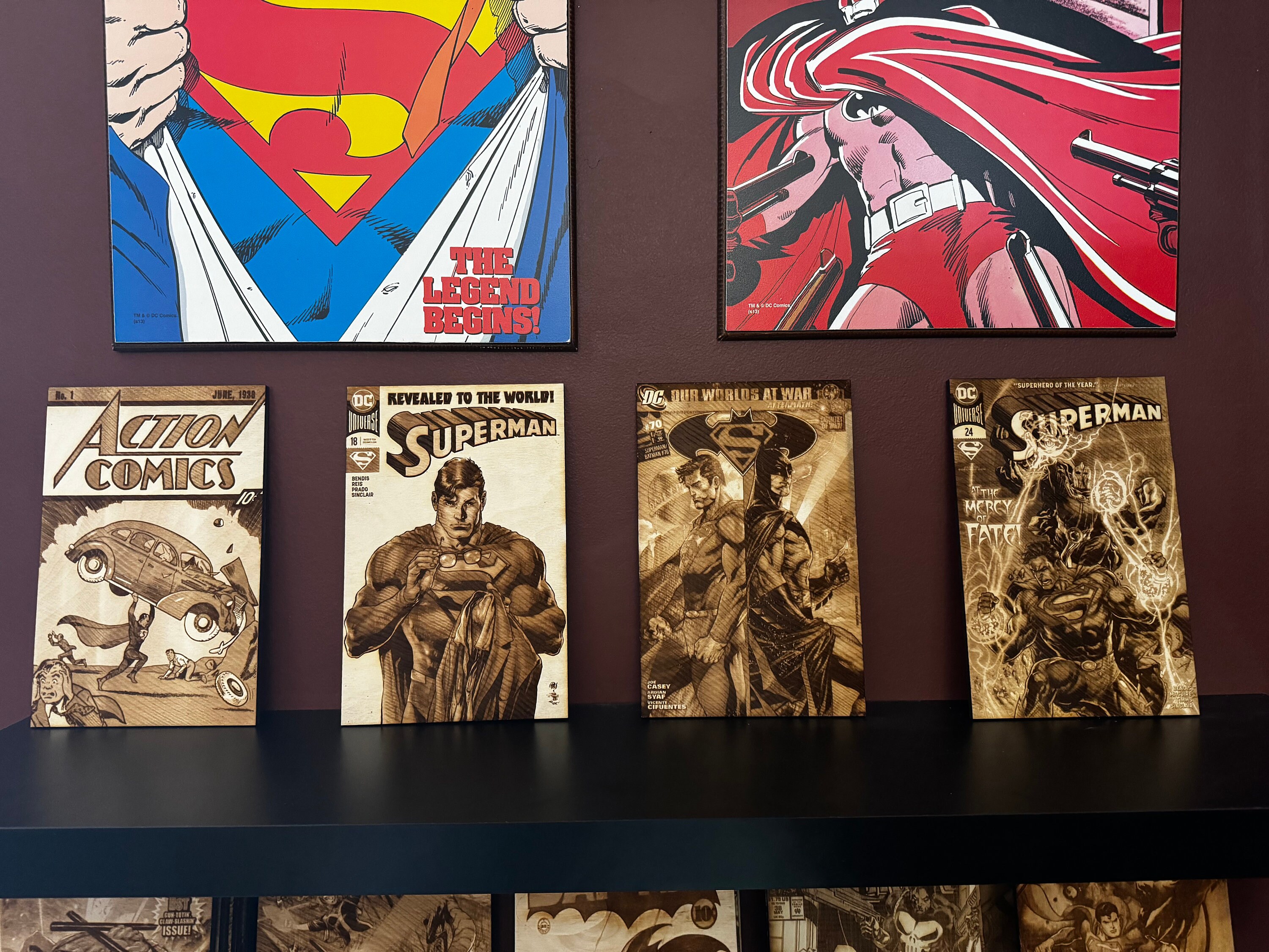 Superman Laser Engraved Comic Book Cover Art - Etsy