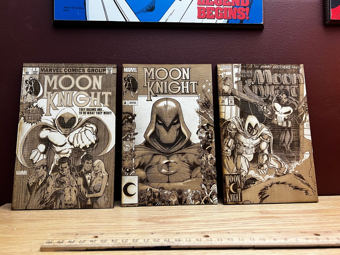 Moon Knight Laser Engraved Comic Book Cover Art - Etsy