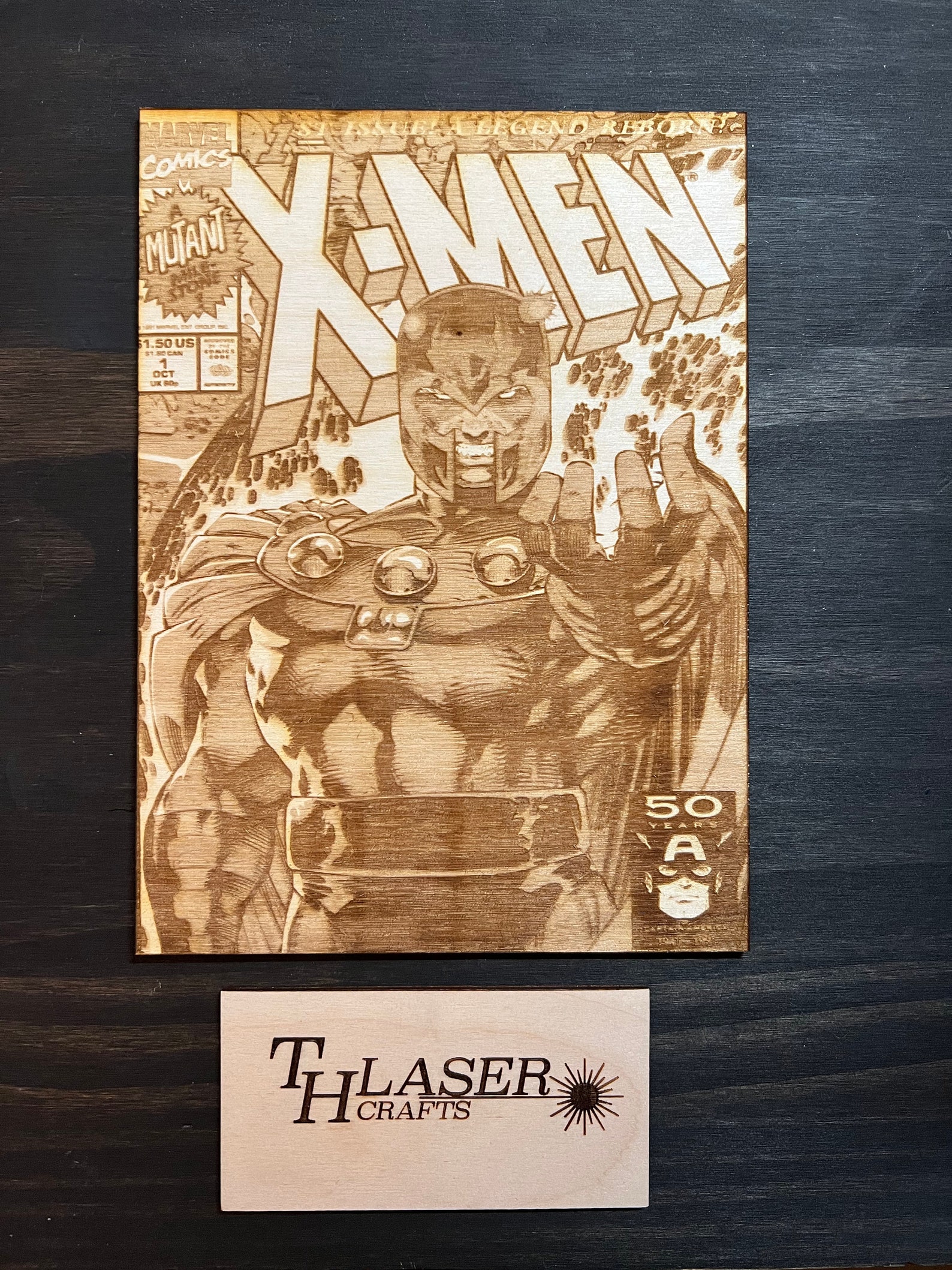 Marvel X-men Laser Engraved Comic Book Cover Art Set of 4 - Etsy